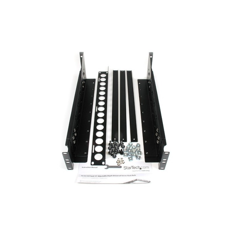 StarTech.com 3U Fixed 19" Adjustable Depth Universal Server Rack Rails ...