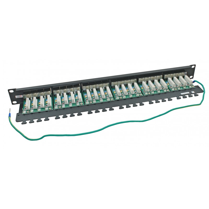 24 Port Cat6a FTP Shielded CCS 20/20 Right Angled Patch Panel | Cat6a ...