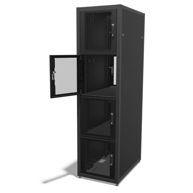 47u 600mm x 1200mm 4 Compartment CoLocation Server Rack | 4 Compartment ...