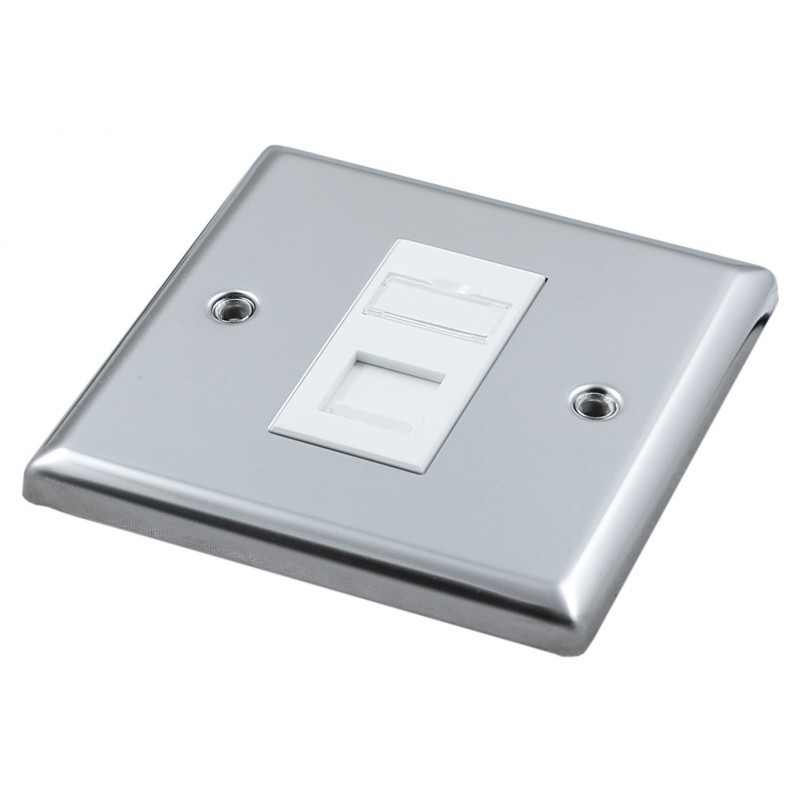 Cat5e UTP RJ45 Loaded Metal Faceplates | Cat5e Modules & Outlets