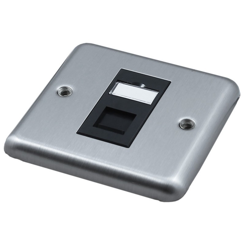 Cat5e UTP RJ45 Loaded Metal Faceplates | Cat5e Modules & Outlets