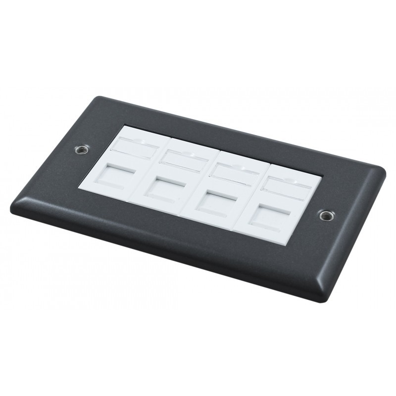 Cat5e UTP RJ45 Loaded Metal Faceplates | Cat5e Modules & Outlets