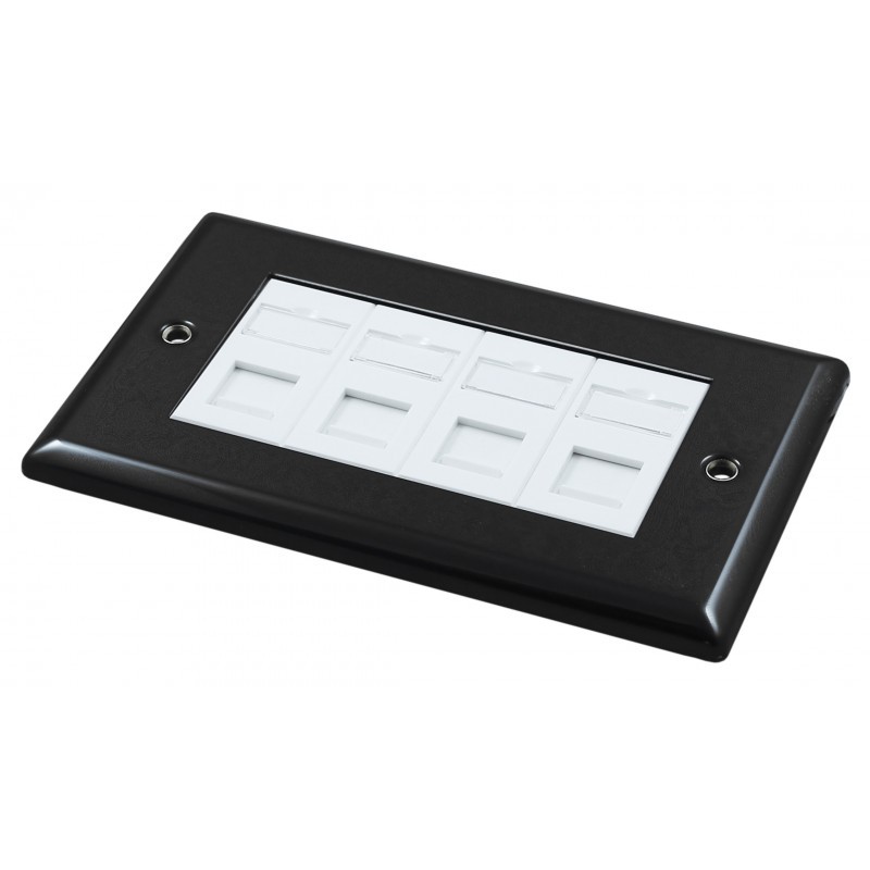 Cat5e UTP RJ45 Loaded Metal Faceplates | Cat5e Modules & Outlets