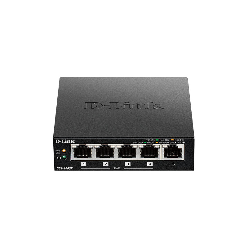 D-Link D-Link 5-Port Desktop Gigabit PoE+ Switch | Switches | Cable Monkey