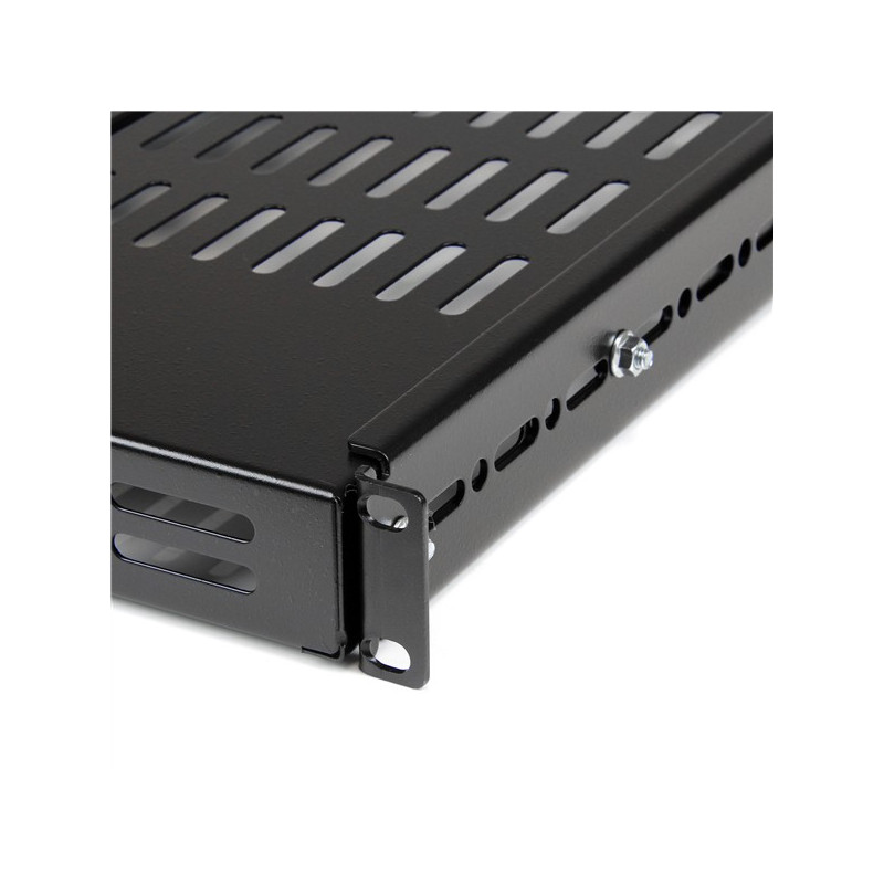 StarTech.com 1U Adjustable Mounting Depth Vented Rack Mount Shelf ...